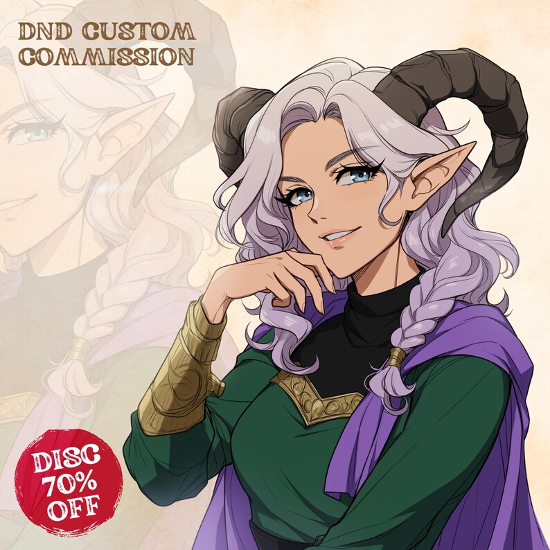 Custom DND Character Portrait: Fantasy Art Commission, Personalized ...
