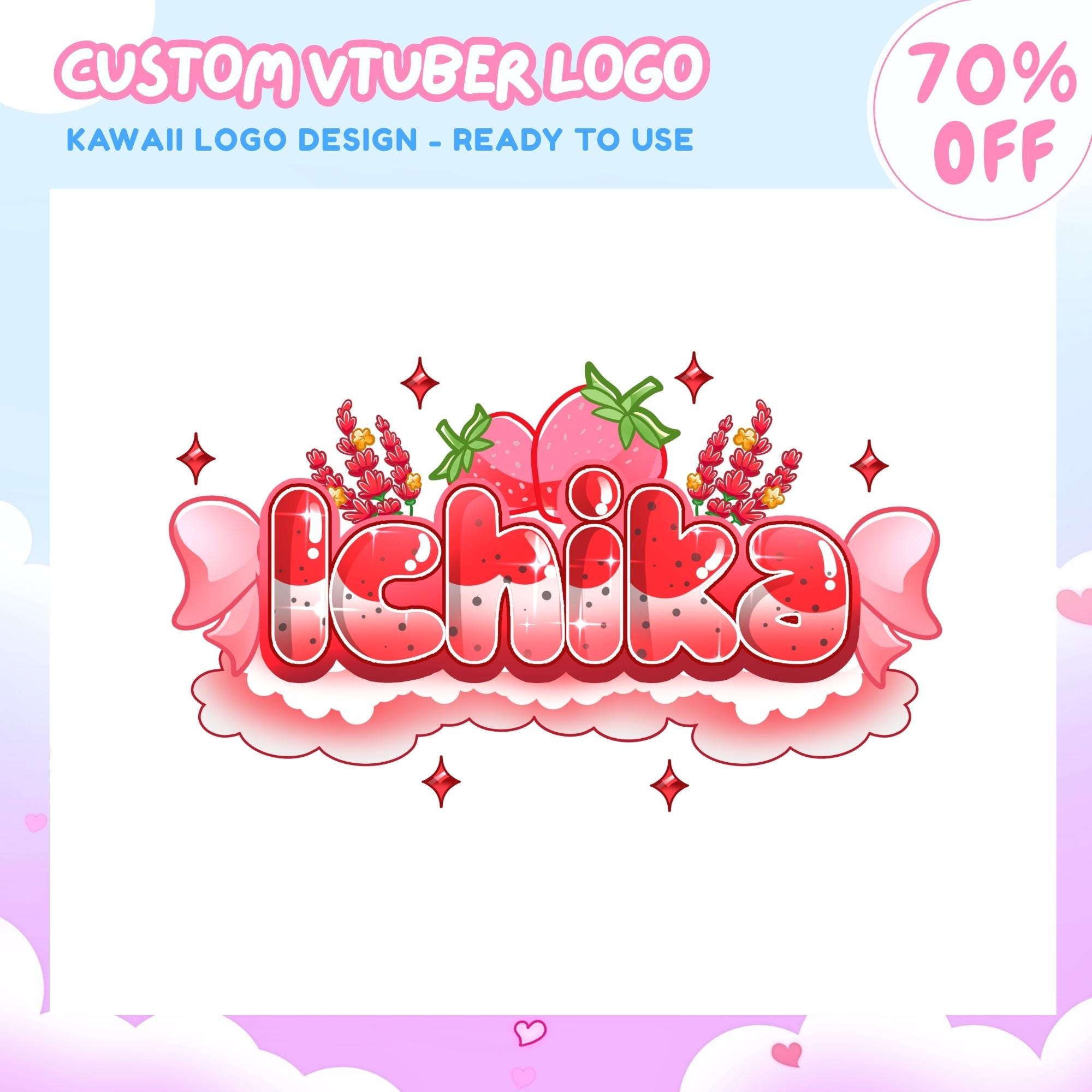 Custom Cute Vtuber Logo | Animated Logo, Cute Logo, Chibi Logo, Kawaii ...