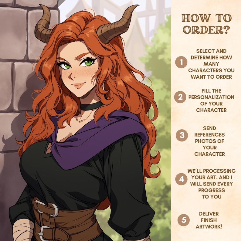 Custom DND Character Portrait Commission: Fantasy Art, Hand-drawn Game ...
