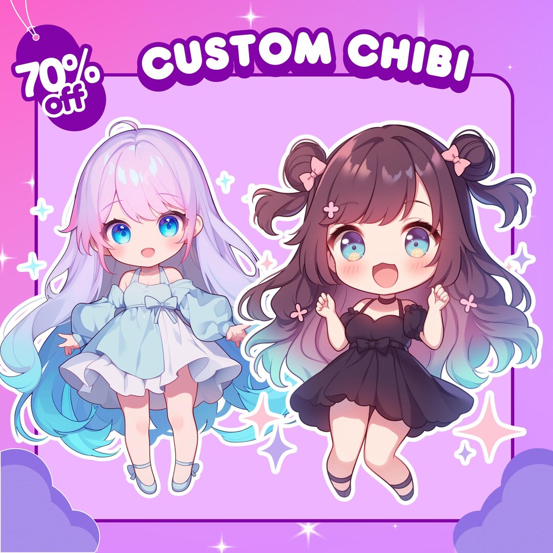 Custom Chibi Character Custom Chibi Commission, Couple Chibi Christmas ...