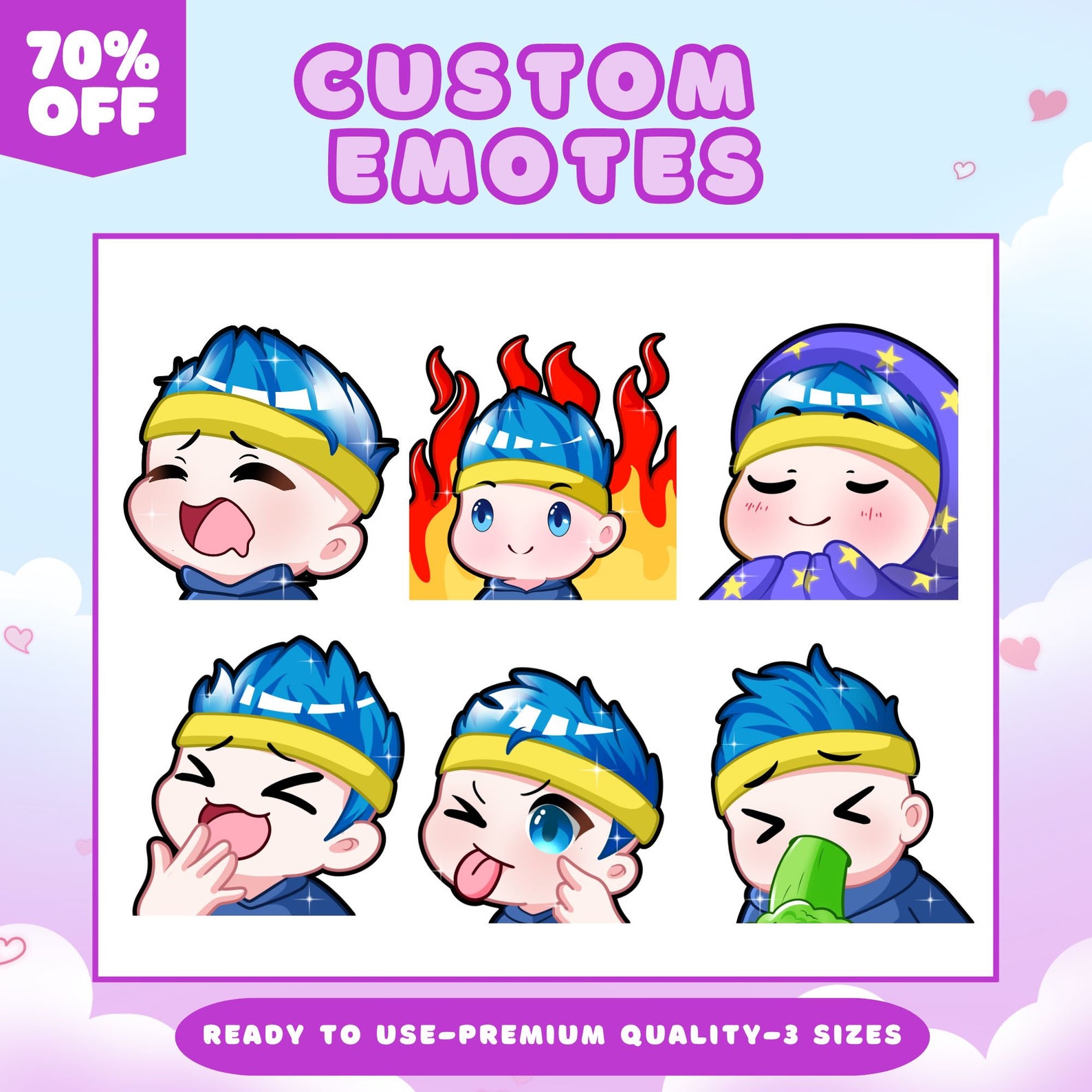 Custom Emotes for Streaming, Animated Emotes, Emotes for Discord, Anime ...