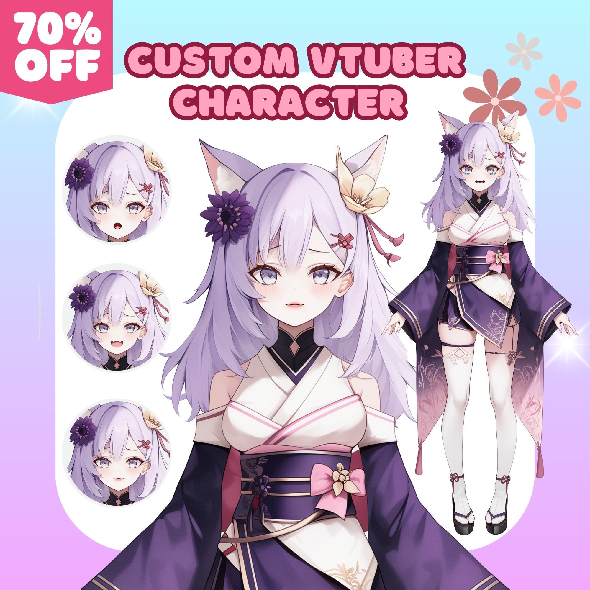 CUSTOM VTUBER LIVE2D Vtuber Asset, Vtuber Model, Vtuber Commission ...