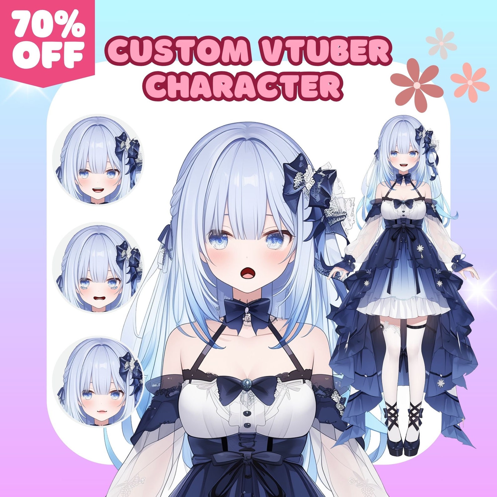 CUSTOM VTUBER LIVE2D Vtuber Asset, Vtuber Model, Vtuber Commission ...