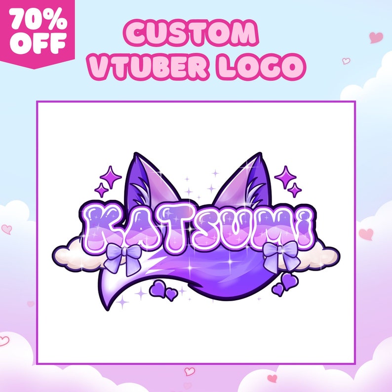 CUSTOM VTUBER LOGO Cute Logo, Vtuber, Custom Vtuber Logo Commission, Custom Cute Vtuber Logo ...