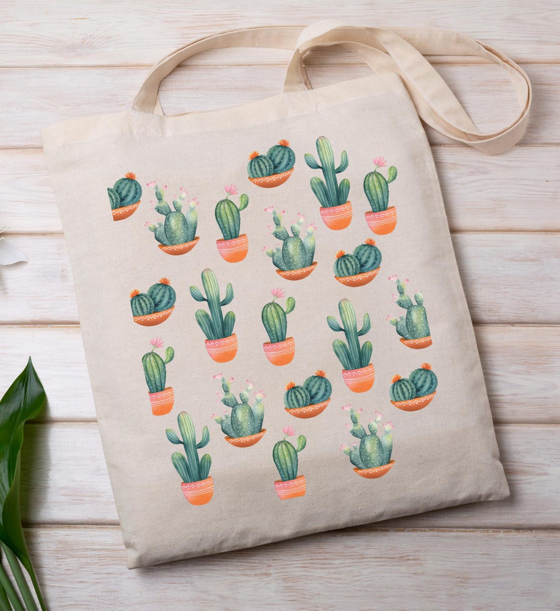 Cactus Tote Bag Cute Tote Bag Cactus Theme Gift for Friend Reusable Bag ...
