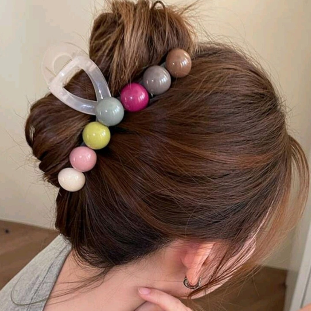 Women's Large Size Hair Claw With Rainbow & Sweet Cartoon Casual/trendy ...