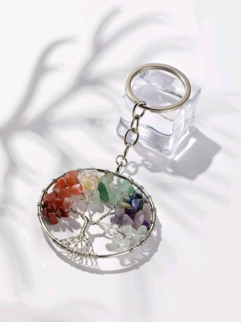 Multicolored Wire Woven Tree of Live Keychain/cute Keychains/gift for ...