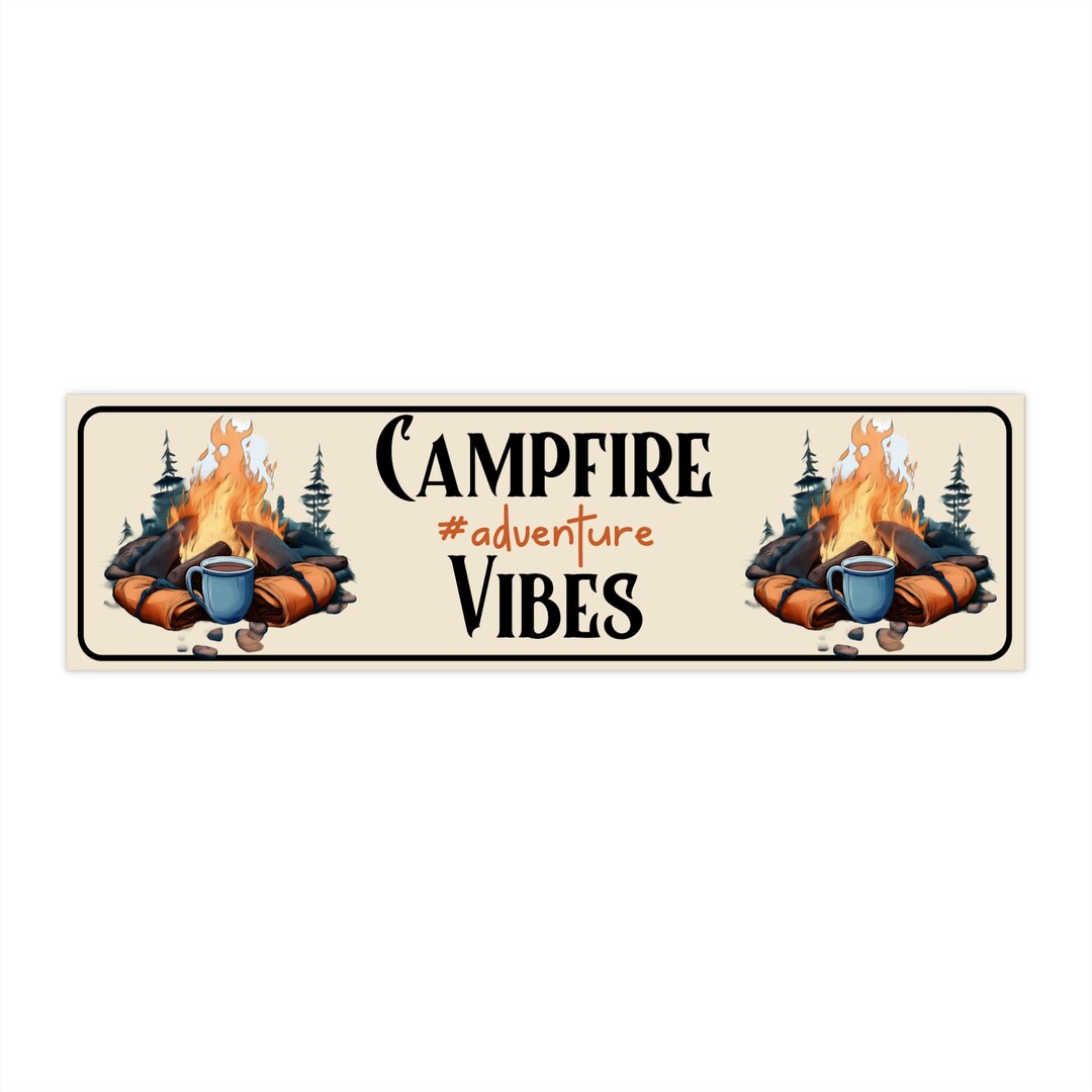 Outdoor Bumper Sticker, Mountain Decal, Campfire Bumper Sticker ...