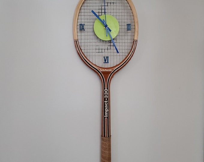 Vintage Wood Tennis Racket Clocks - Etsy