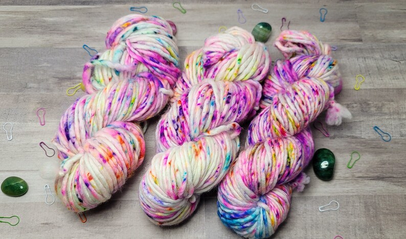 Confetti Pop Bulky Yarn, Custom Hand Dyed, Speckles, 100% Superwash ...