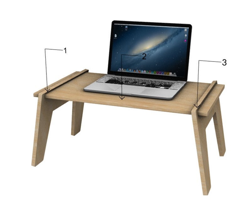 Wood Laptop Stand Plan Laptop Desk-sofa Laptop Stand Dxf-igs-3dm-pdf ...
