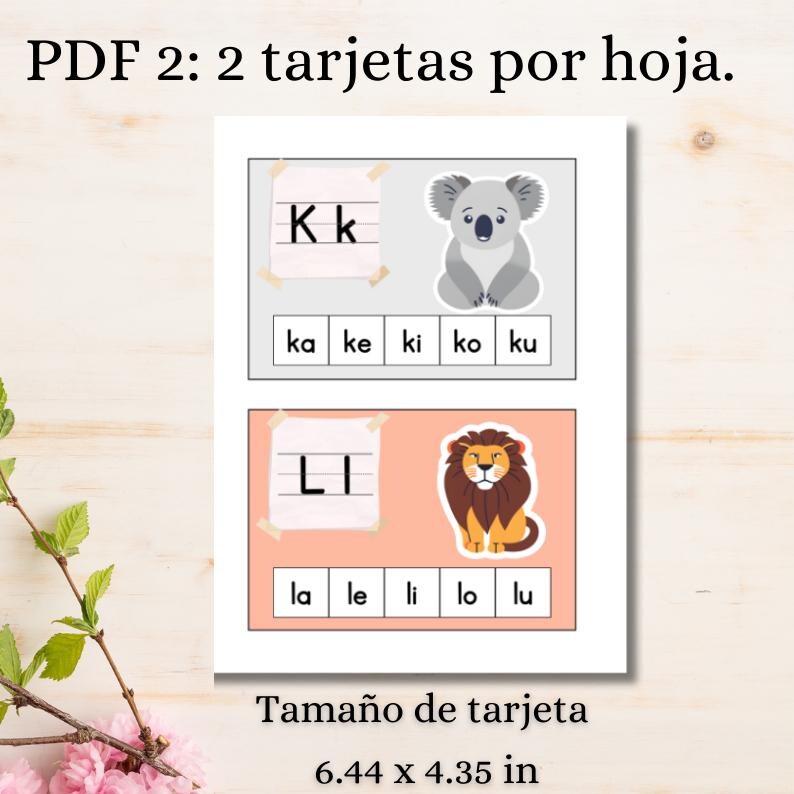 Tarjetas de Letras y sílabas, Flashcards educativas - Descarga digital ...