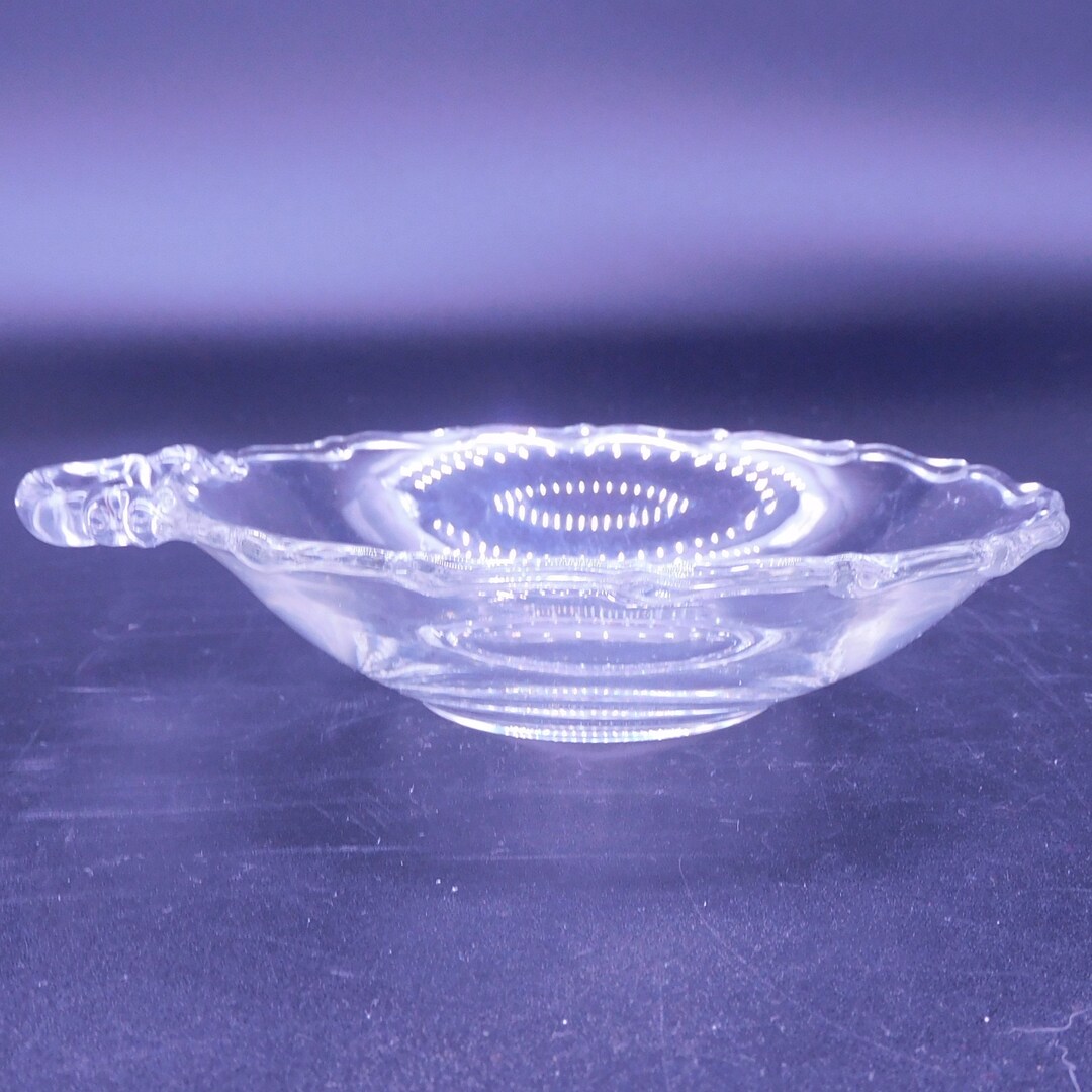Small Clear Glass Candy Dish With Handle - Fostoria Century Pattern ...