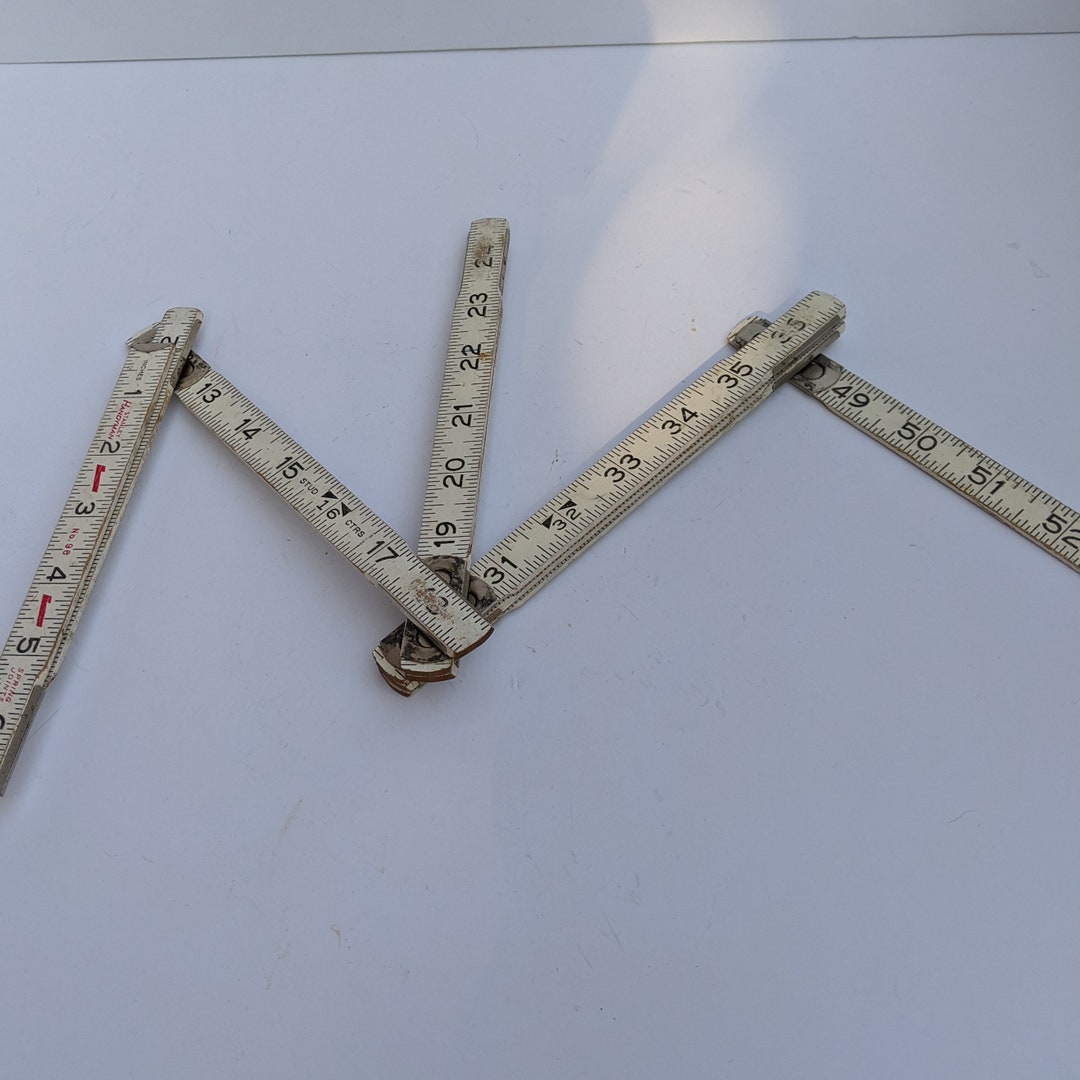 Vintage Stanley Handyman No. 96 Spring Joints Folding Ruler, White, Man ...