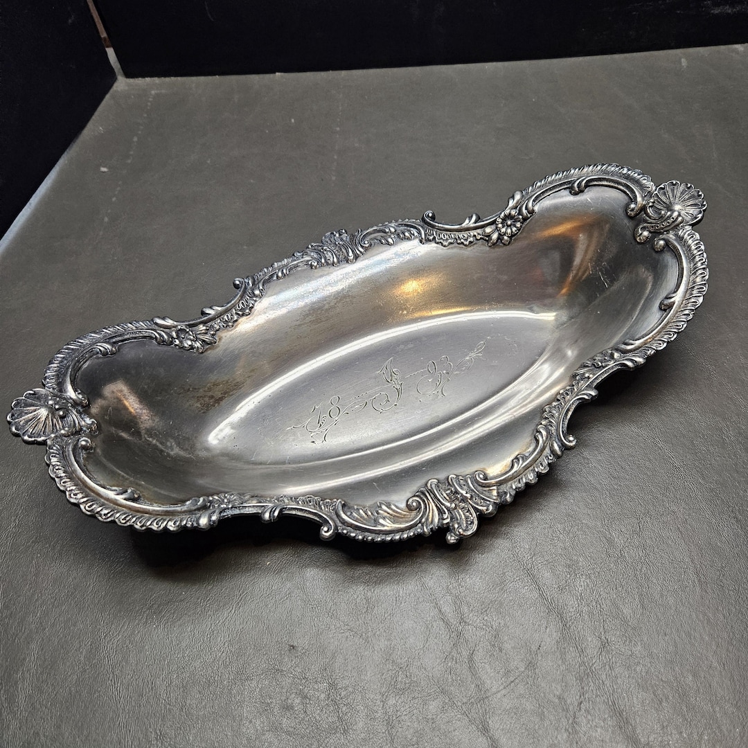 Antique Late 1800s Meridian Silver Plate Bread Serving Bowl (7) - Etsy