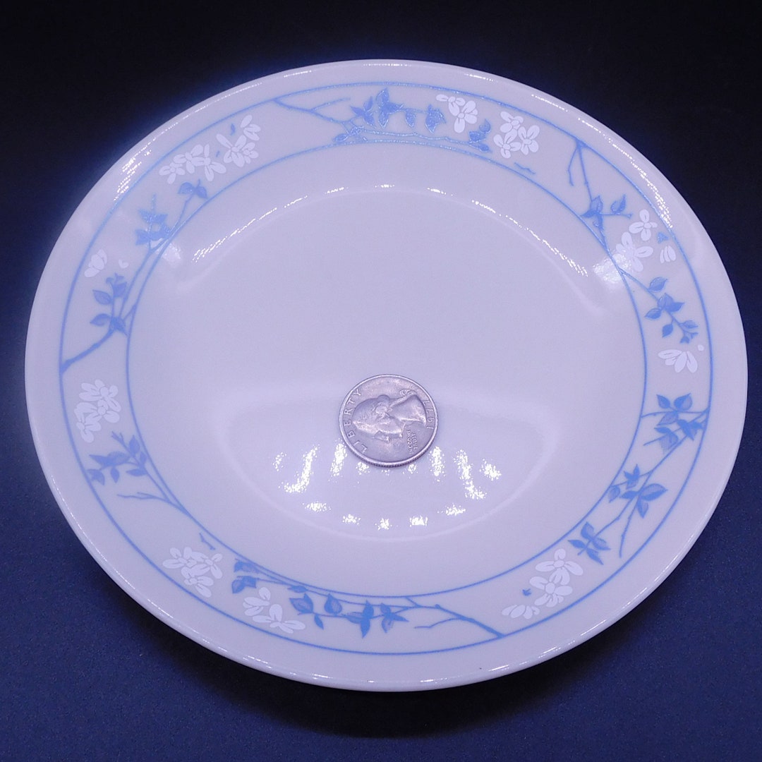 Retro Corelle Bread Plate - 1980's First of Spring Pattern, White ...