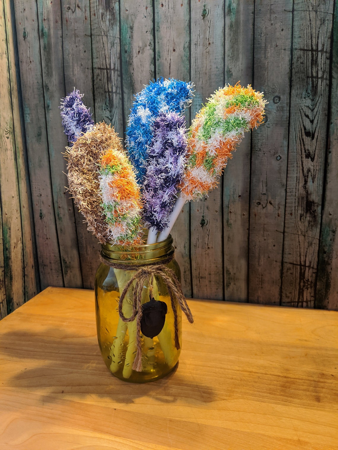 Crocheted Scrubby on a Plastic Spoon 5196 - Etsy