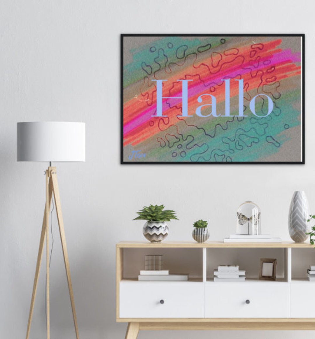 German, Hallo Greeting/welcome Sign for Birthday, Wedding, Anniversary ...