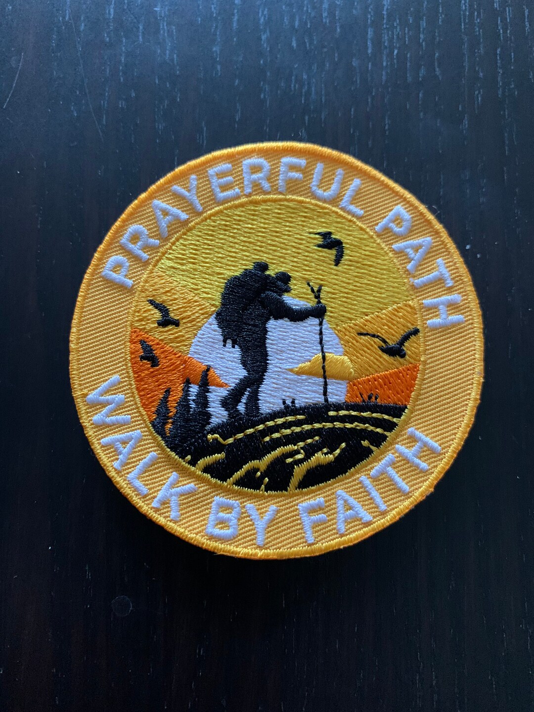 Backpack or Jacket Patch, Prayerful Path Logo Patch, Hiking, Camino De ...