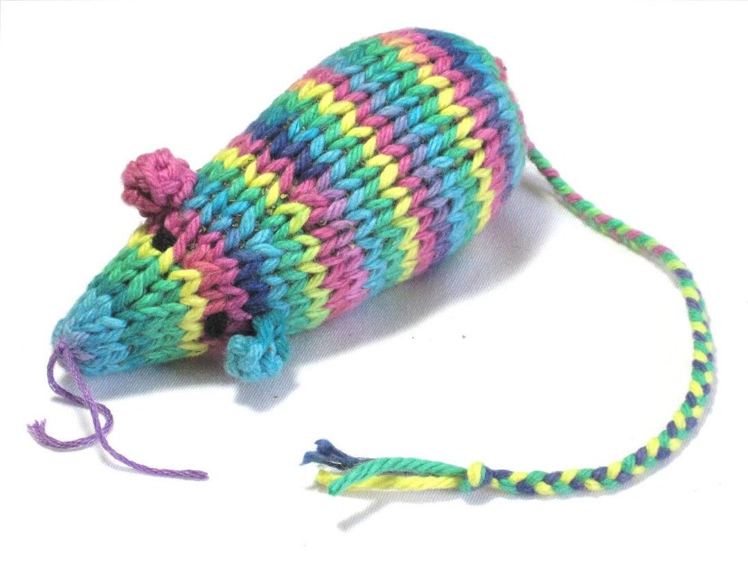 Catnip Mouse Cat Toy is Bright Like a Peacock - Etsy