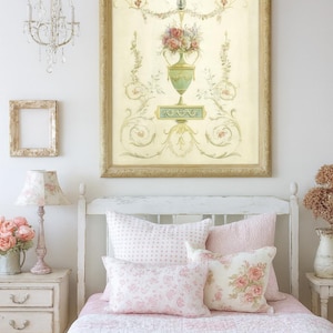 French Neoclassical Fine Art Print, 18th Century Louis XVI Château ...