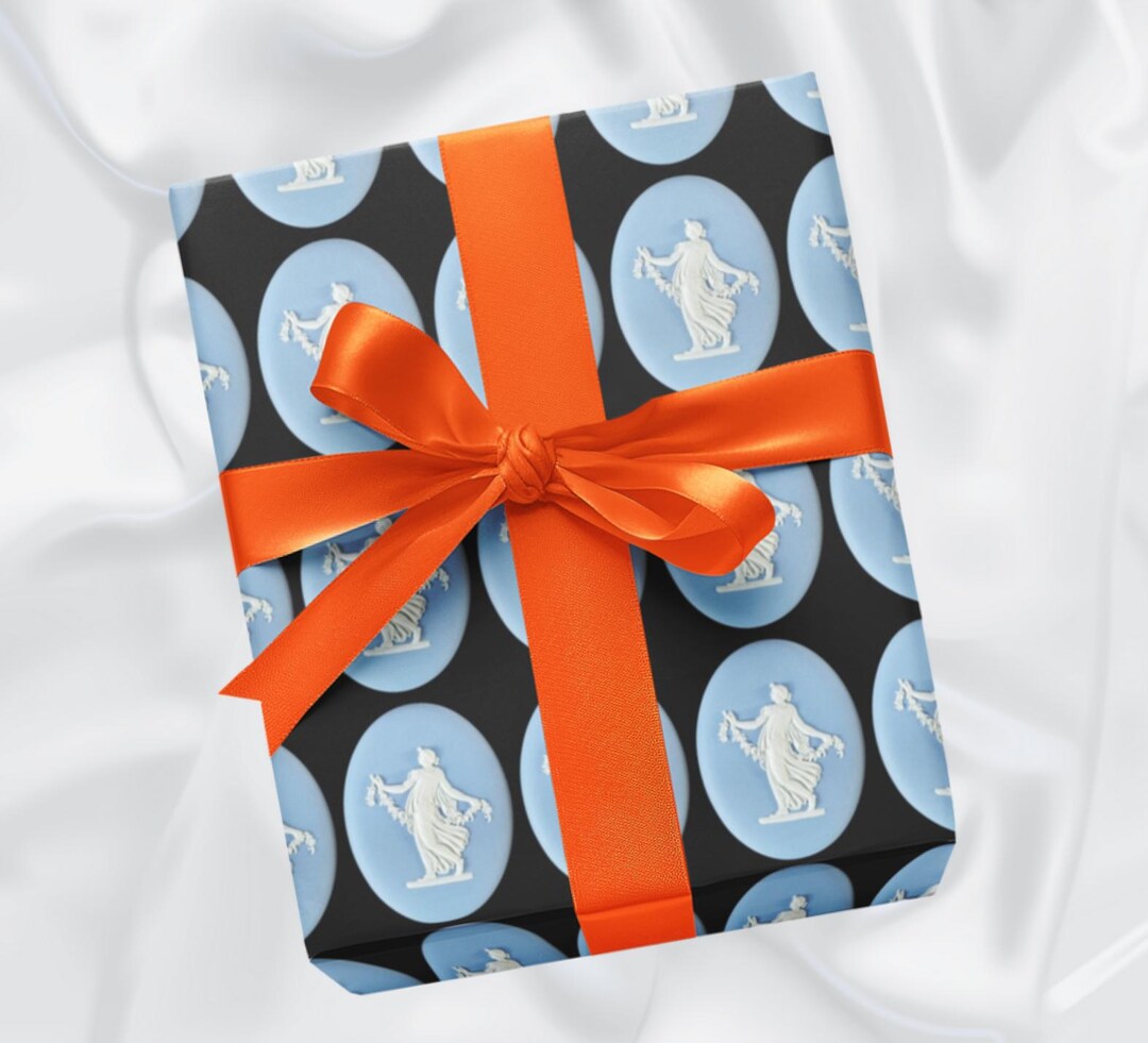 Wedgwood-inspired Blue and White Gift Wrap Papers, Elegant Neoclassical ...