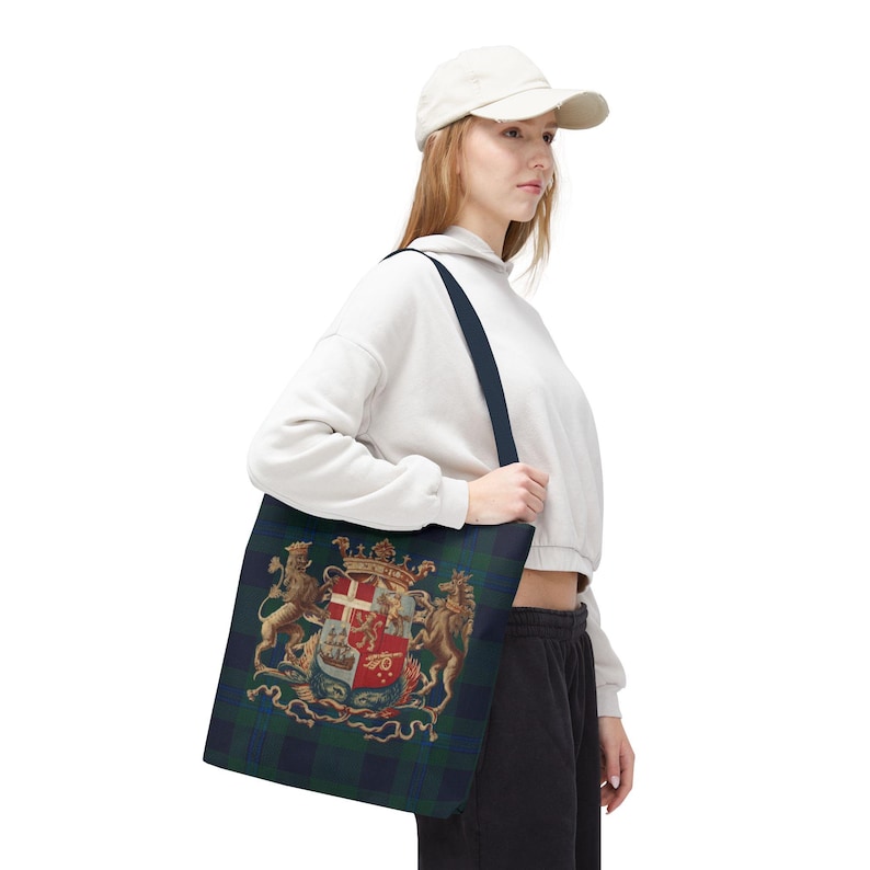 Preppy Traditional Coat of Arms Tote Bag, Ralph Lauren Inspired ...