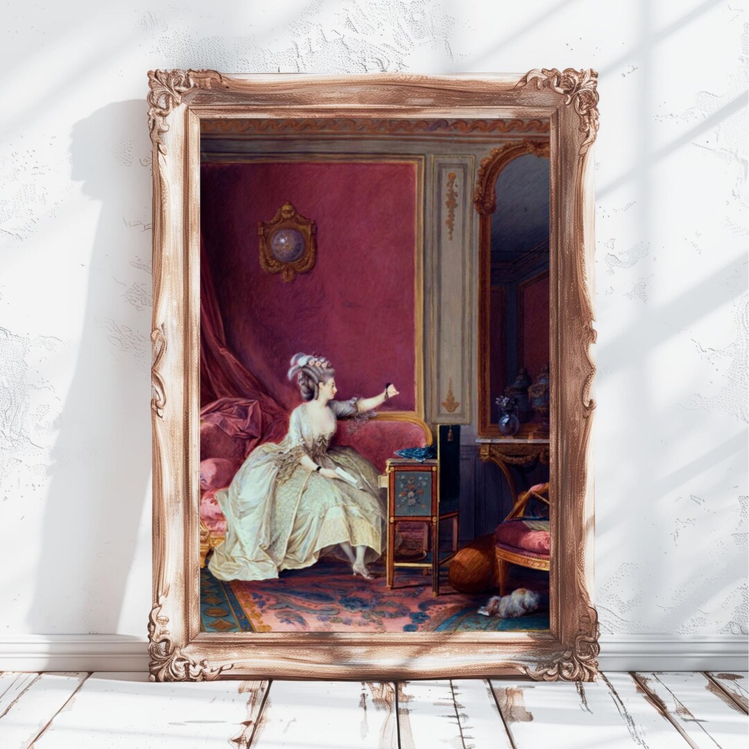 French Rococo Fine Art Print, Elegant Gallery Poster Print, Antique ...