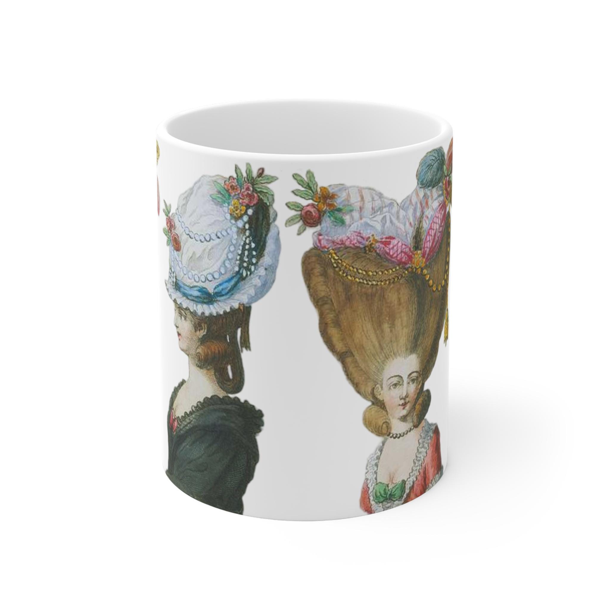18th Century French Rococo Mug: Vintage Fashion Illustration of ...