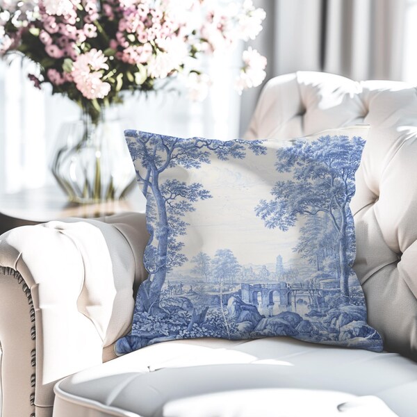 Delft Blue Pillow - Etsy