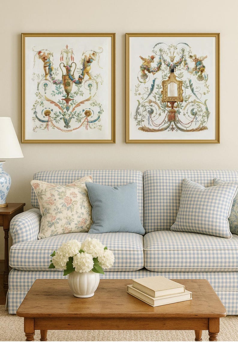 French Neoclassical Art Print From the Louvre, 18th Century Versailles ...