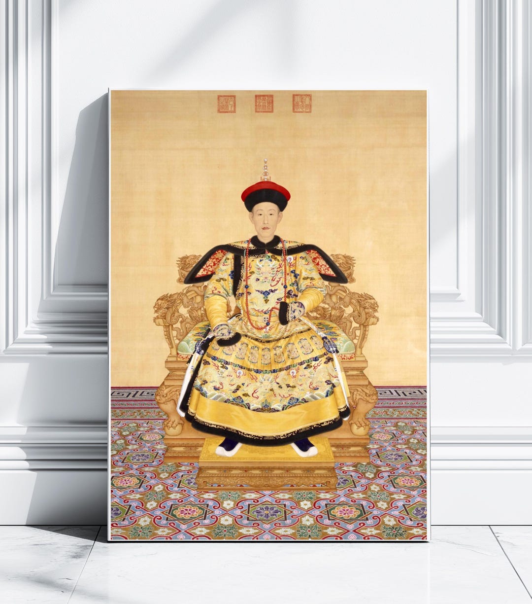 Chinese Emperor Qianlong Fine Art Print, Qing Dynasty Ancestor Portrait ...