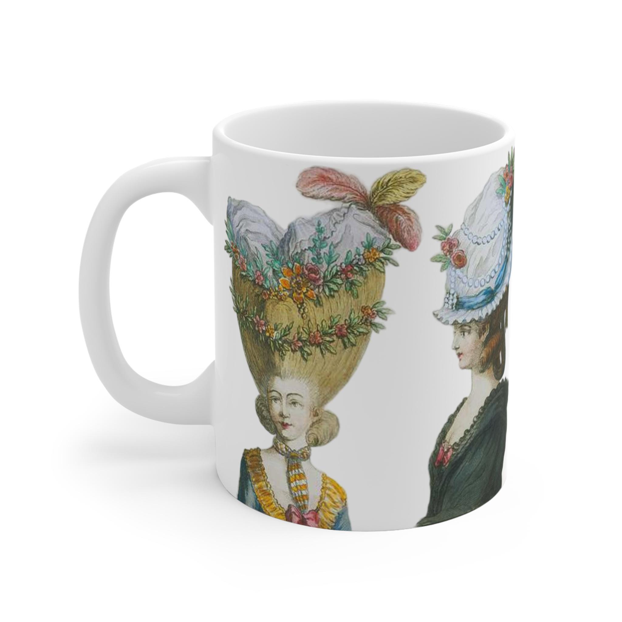 18th Century French Rococo Mug: Vintage Fashion Illustration of ...