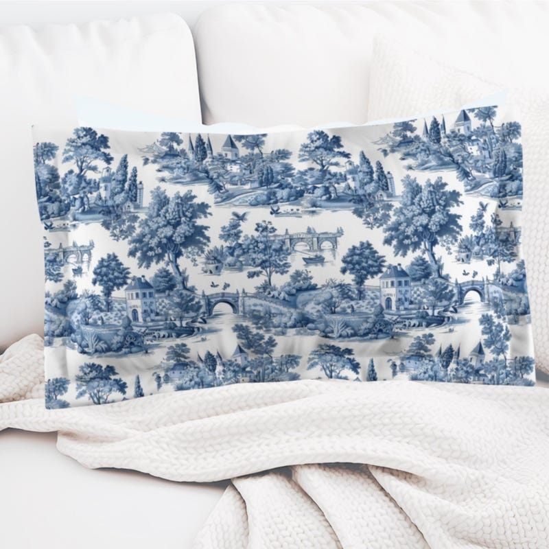 Blue Trees Bed Cover - Etsy