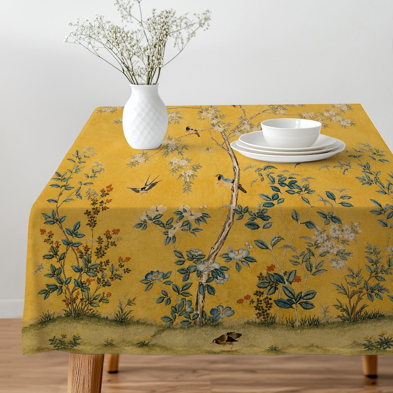 Chinese Vintage Tablecloth - Etsy