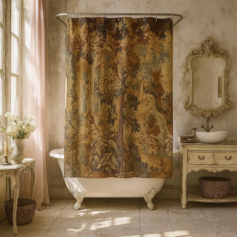 Vintage Style Shower Curtains