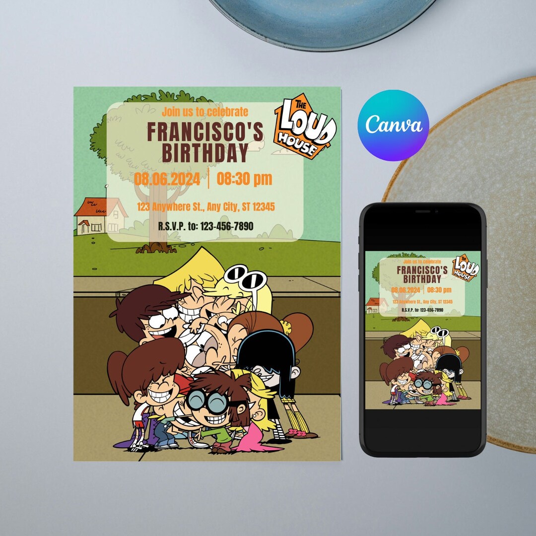 Loud Birthday Invitation, Editable DIY Template, Custom Mobile Invite ...