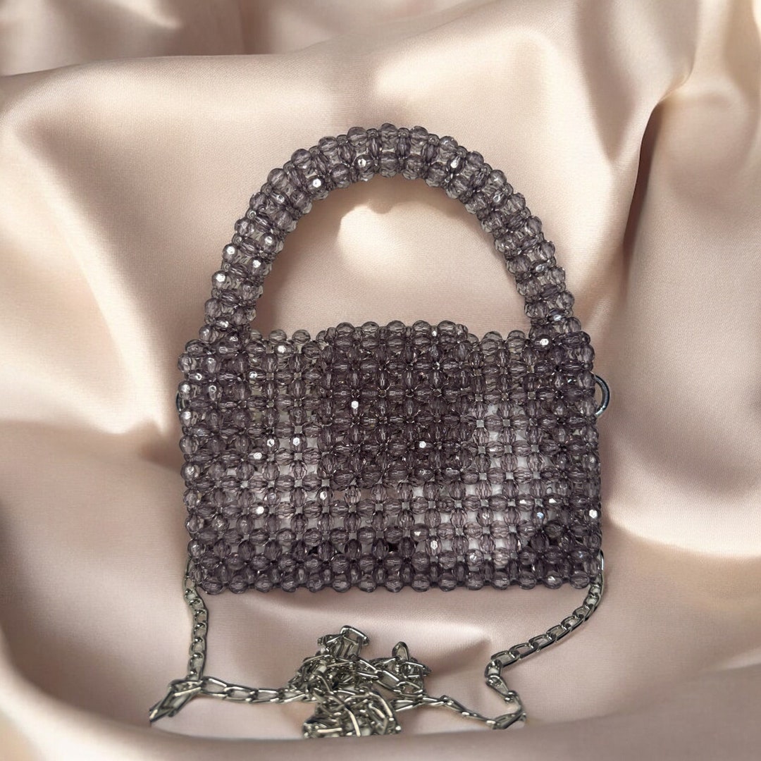 Luxury Bag, Handmade Bag, Crystal Bead Bag, Women Handbag, Women Bead ...