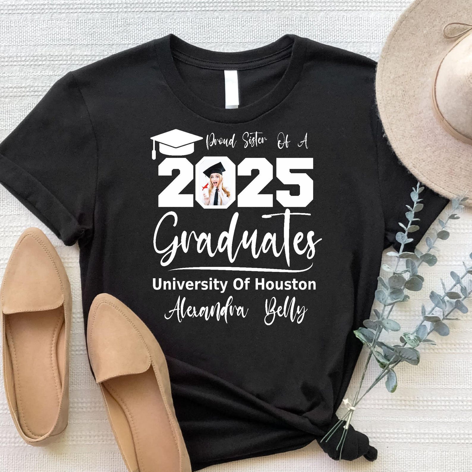 Personalized Graduation T-shirt 2025, Proud Graduate Family Matching T ...
