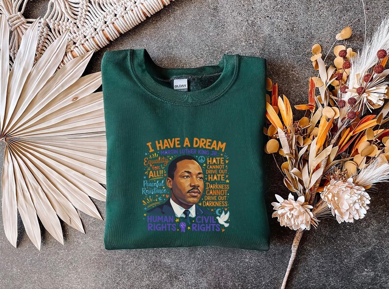 MLK Equality Quote Sweatshirt, Human Rights Justice Graphic Crewneck ...