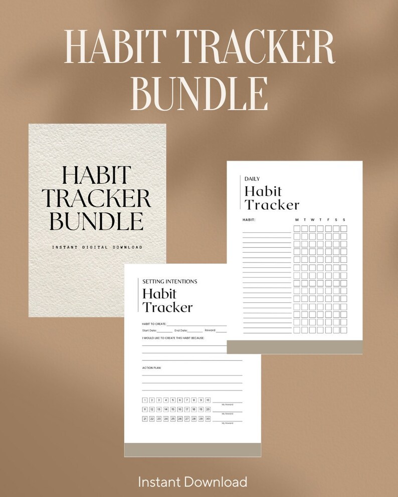 Habit Tracker Bundle | Printable Digital Download - Etsy