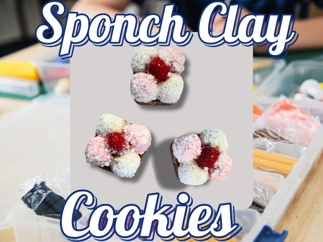 Polymer Clay Sponch Cookie Magnet: Handmade Mexican-inspired Fridge ...