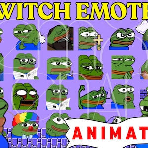 110‑PACK ANIMATED + Static PEPE the Frog Pepememotes for Twitch and ...