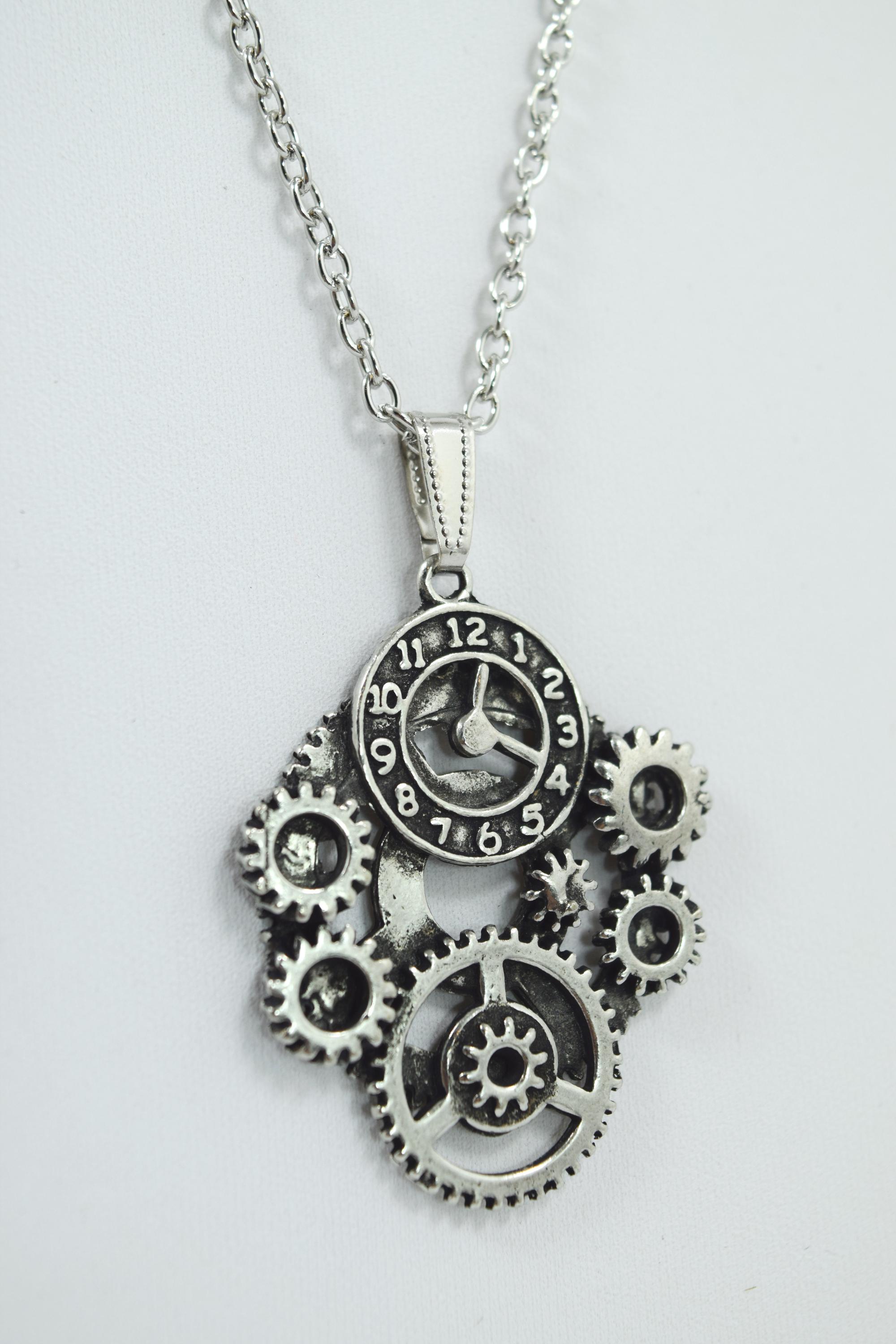 Vintage Steampunk Mechanical Gear Clock Pendant Necklace - Etsy