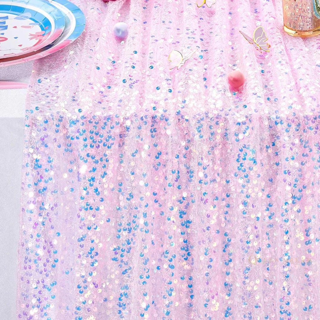 Glitter Iridescent Sequin Table Runner, Wedding Dining Table Decoration ...