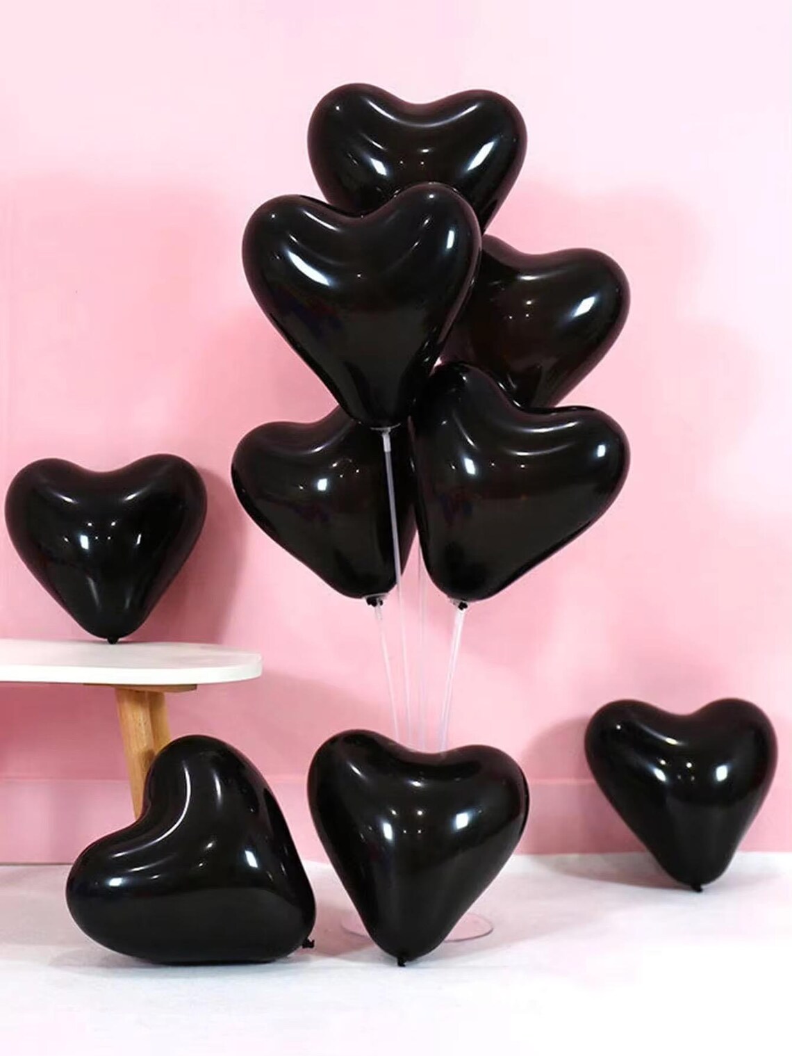Balloon Black Heart Birthday Anniversary Funeral Milestone Balloons ...