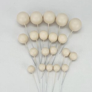 Pink Pale, Gold, Beige Ball Cake Topper Cake Topper Foam Balls for Cake ...