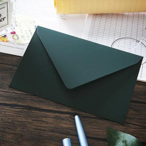 Thick Green Envelopes 250g High-grade Paper Envelopes, Letter Pads ...