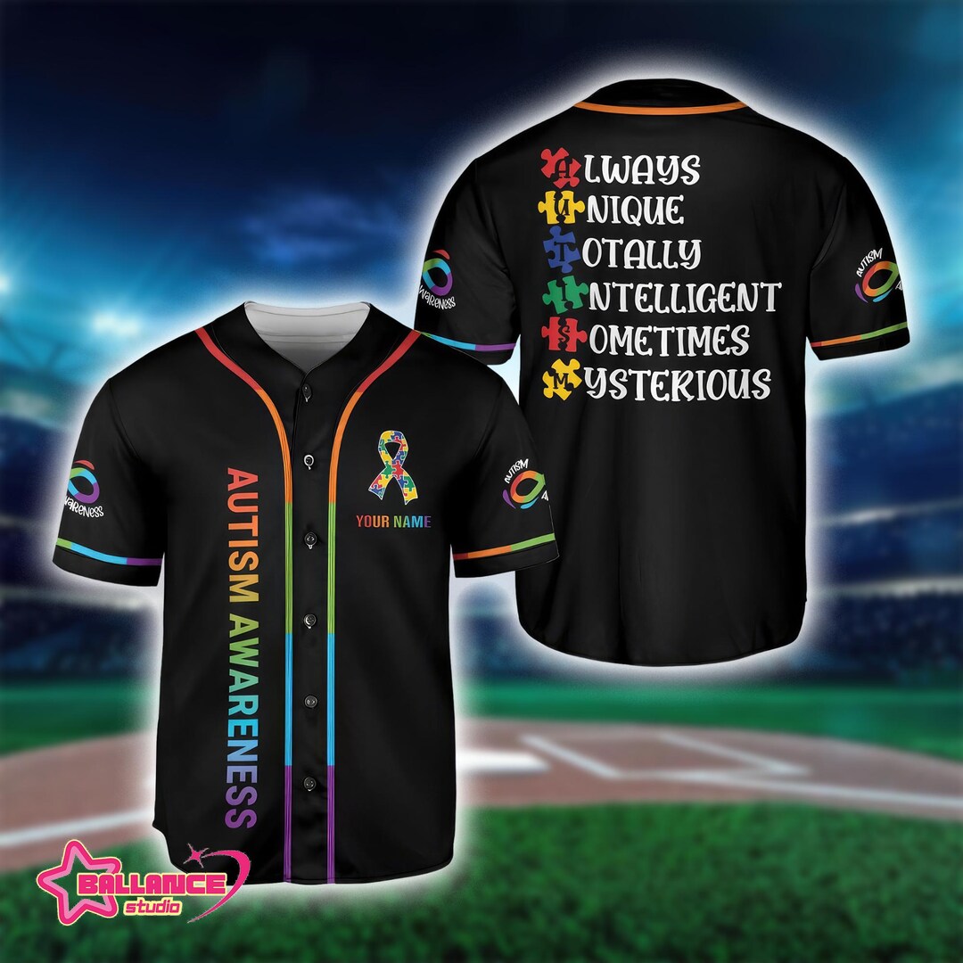 Personalized Autism Baseball Jersey, Kids Jersey for Sports Activities ...