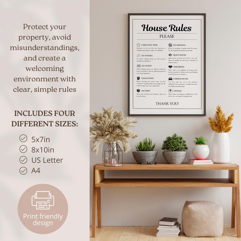 Airbnb House Rules Template, Airbnb Rules Sign, VRBO Sign, House Rules ...